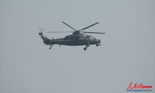 WZ-10 attack helicopter in training - Global Times