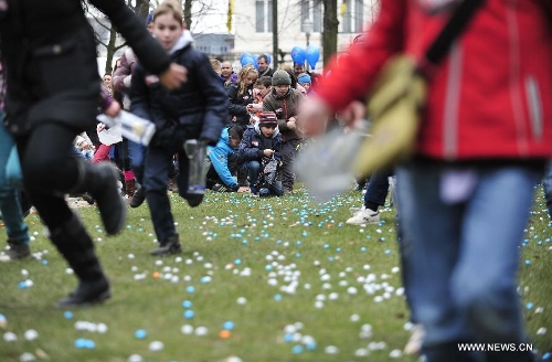 Easter egg hunt event held in Brussels, Belgium - Global Times