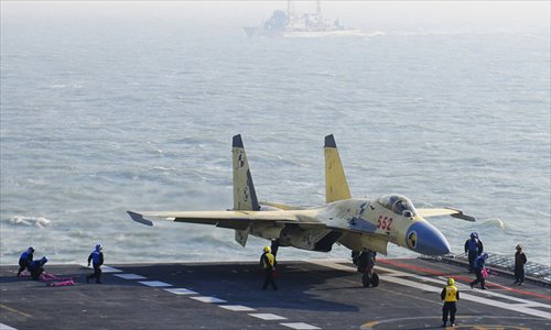 Observing take-off and landing of J-15 fighter jet in details - Global ...