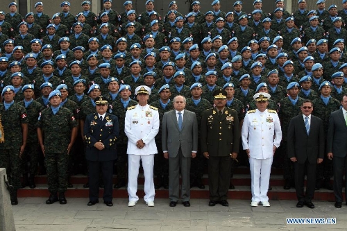 Peruvian Blue Beret attend farewell ceremony before leaving for Haiti ...