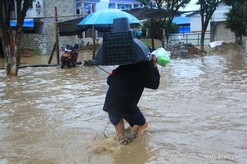 Rainstorm-triggered floods hit SW China - Global Times