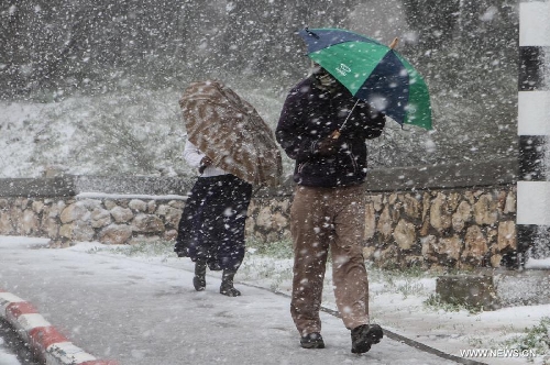 Snowfall hits Middle East - Global Times
