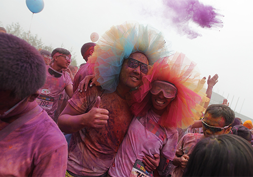 These colors do run: More than 20,000 attend Beijing Color Run - Global ...