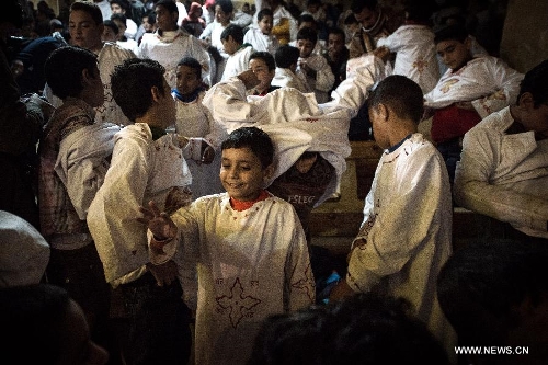 Egyptian Coptic Christians celebrate Coptic Orthodox Christmas Eve ...