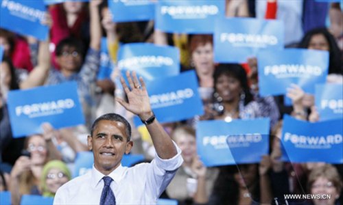 Obama addresses campaign rally in Fairfax, Virginia - Global Times