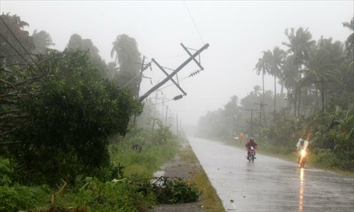 Super typhoon Bopha hits southern Philippine city of Tagum - Global Times