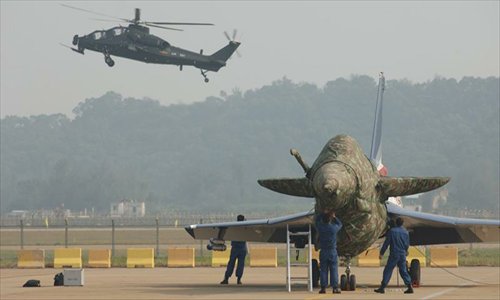 WZ-10 attack helicopter in training - Global Times