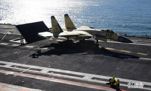 Observing take-off and landing of J-15 fighter jet in details - Global ...