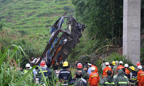 17 killed, 3 severely injured in bus crash in east China - Global Times