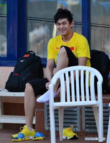 Sun Yang trains in Barcelona - Global Times