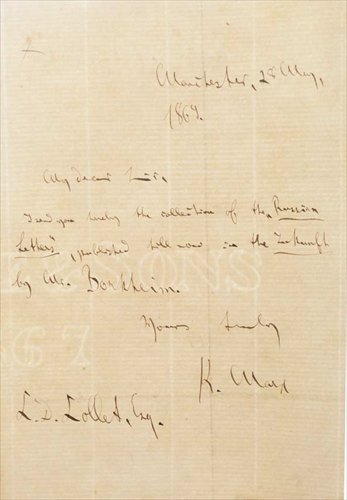 No bidders as Marx letter auctioned off for 8 million yuan - Global Times