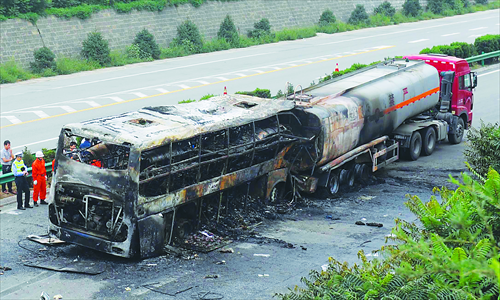 NW China road accident death toll rises to 36 - Global Times
