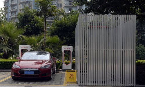 Tesla to build charging poles at Minsheng Bank outlets - Global Times