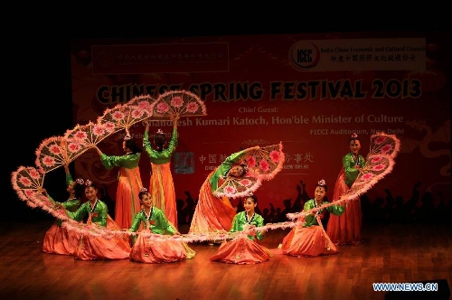 'Chinese Spring Festival 2013' show staged in New Delhi - Global Times