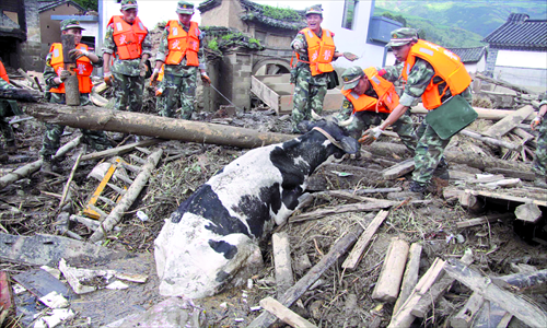 Mudslide aftermath - Global Times