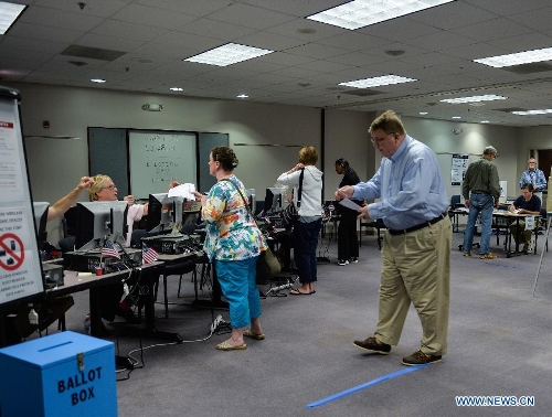 Early voting of US midterm elections held at Fairfax County, Virginia ...