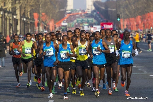 Athletes compete at 37th Paris Marathon - Global Times