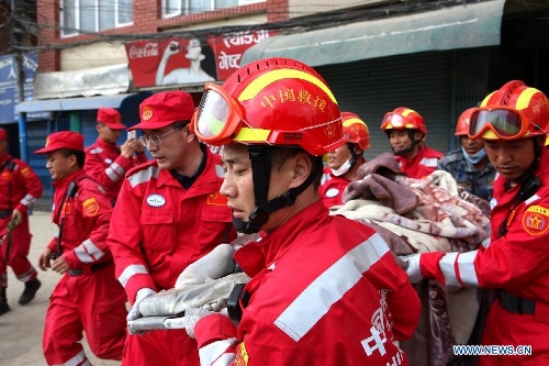 Chinese rescue team carries out humanitarian mission in Nepal - Global ...