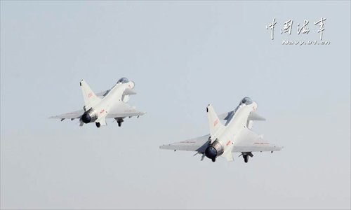 China's J-10 fighters in confrontation drill - Global Times