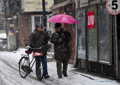 Cold snap brings snow to most parts of China - Global Times