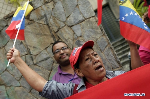 Venezuelan residents demonstrate in support of Syria - Global Times