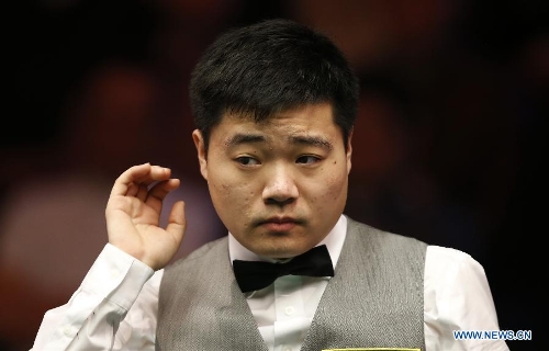 Ding Junhui competes during UK Snooker Championship - Global Times