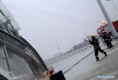Fire drill held in China's Shanghai - Global Times