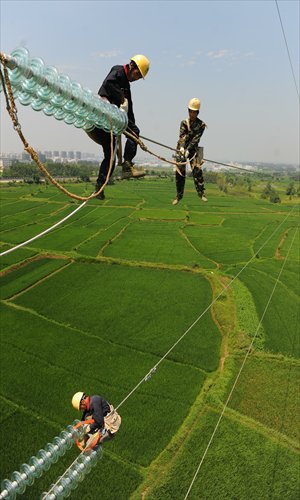 High wire routine - Global Times