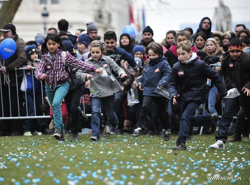 Easter egg hunt event held in Brussels, Belgium - Global Times