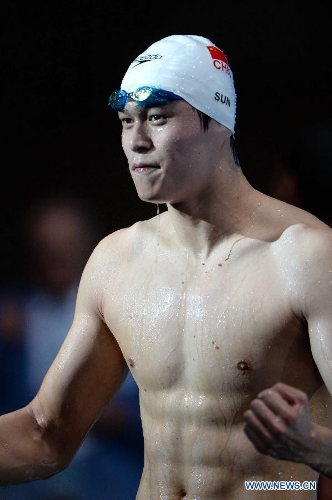 Sun Yang wins gold medal of men's 800m freestyle - Global Times