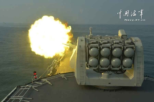 HHQ7 anti-aircraft missiles lauched in North Sea Fleet's training ...