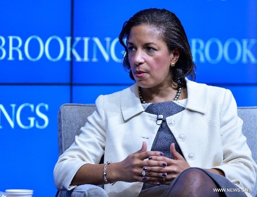 Susan Rice delivers speech at Brookings Institution in Washington D.C ...