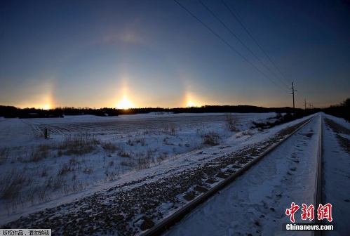 Sun dog appears over Minnesota sky as brutal cold hits - Global Times