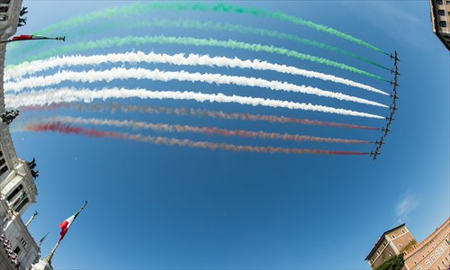 Flying flags - Global Times