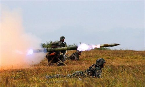 PLA troops in live firing training - Global Times