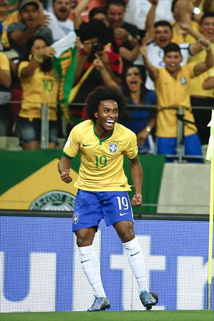 Willian brace lifts Brazil in qualifier - Global Times
