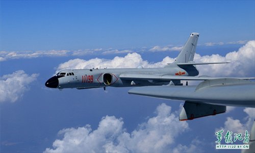 H-6K bombers conduct drill - Global Times