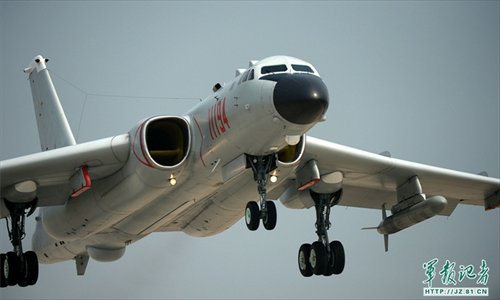 H-6K bombers conduct drill - Global Times
