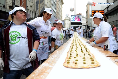 60-meter-long pizza seen in Agentina - Global Times