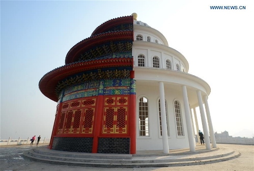 Building complex with Chinese, western architectural styles seen in N ...