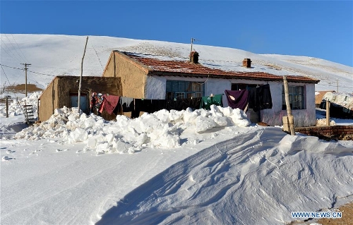 Snow scenery seen in China's Inner Mongolia - Global Times