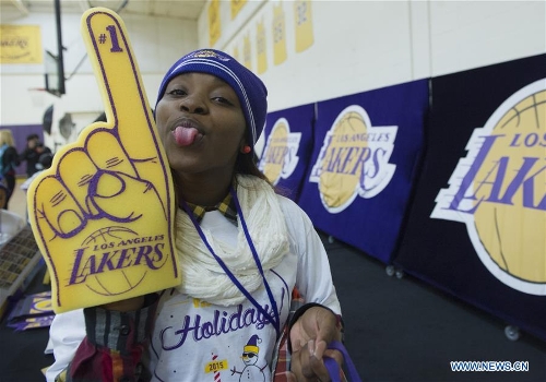 Lakers hosts party for homeless kids in LA - Global Times