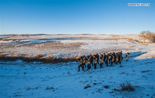 Frontier soldiers take part in training in N China - Global Times