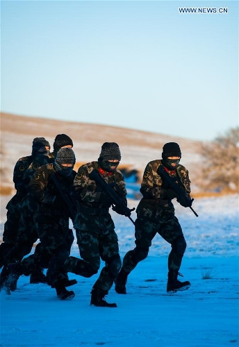 Frontier soldiers take part in training in N China - Global Times