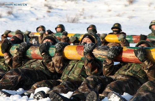 Soldiers of Xinjiang Public Security Frontier Corps conduct training ...