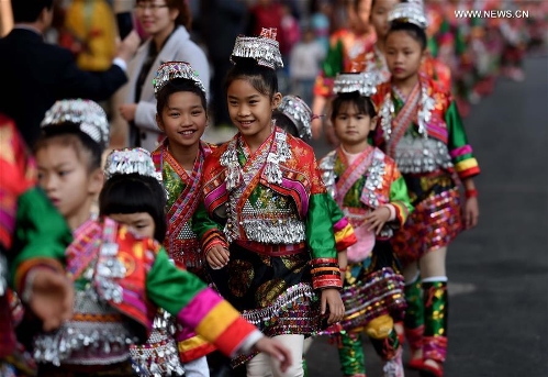 Huayao Dai ethnic people celebrate "Huajie" festival in SW China ...