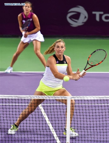 Highlights of women's singles 1st round at WTA Qatar Open - Global Times