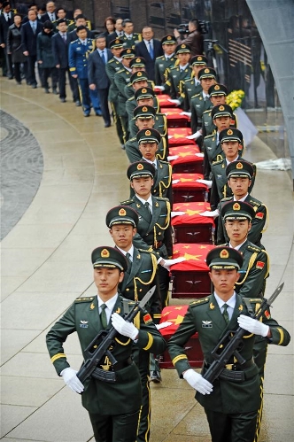 China holds burial ceremony for soldier remains returned from ROK ...