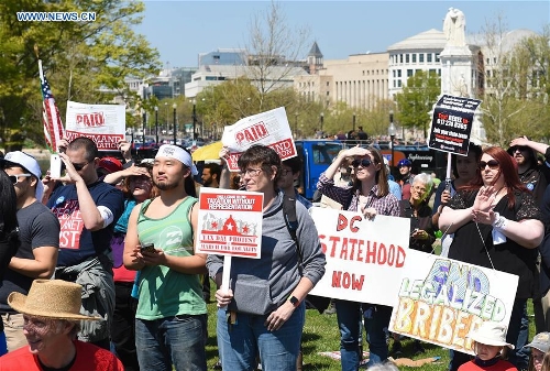 US activists protest against big money in politics on Capitol Hill ...