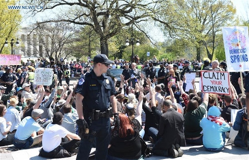 US activists protest against big money in politics on Capitol Hill ...